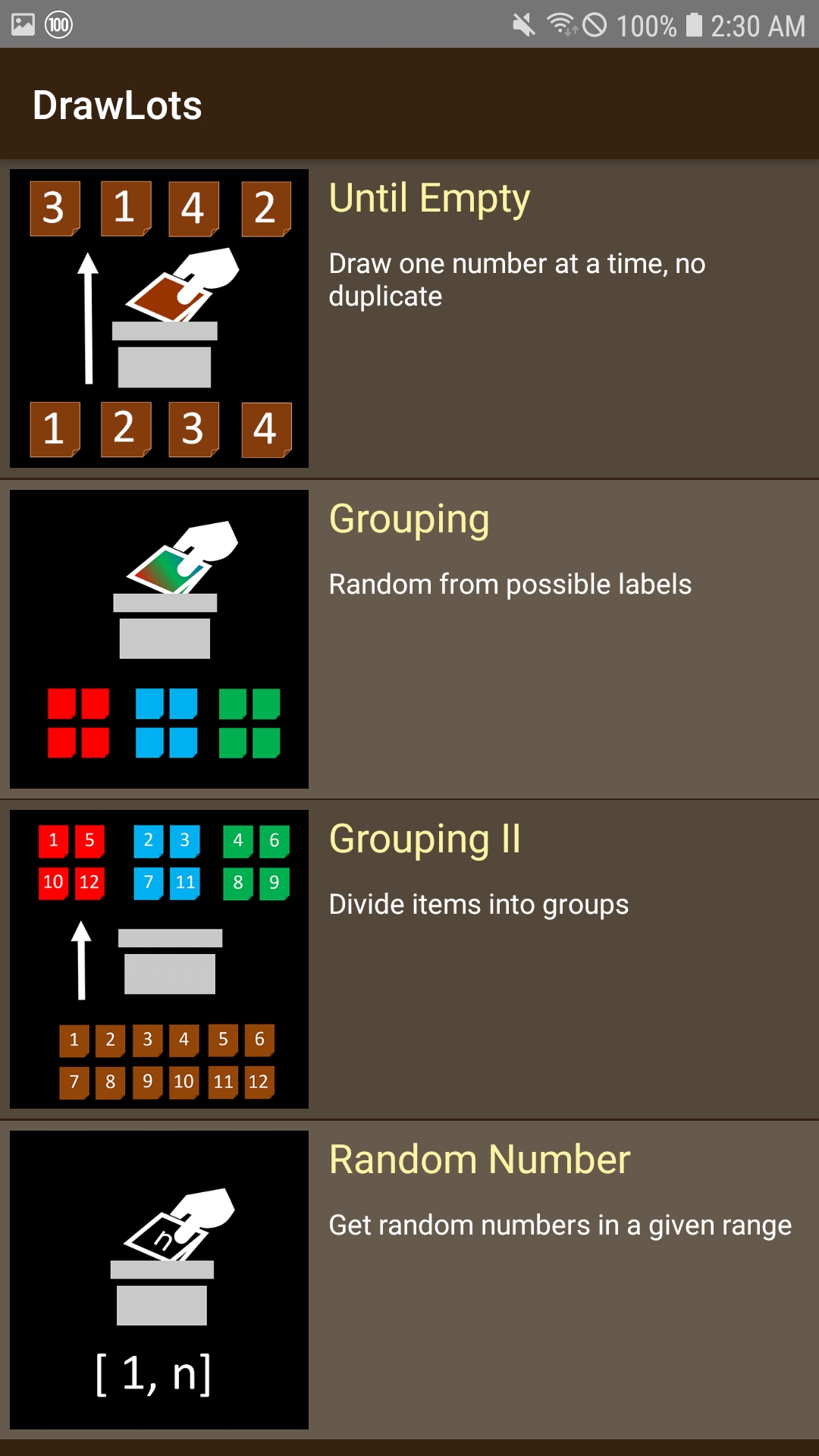 DrawLots – Randomizer (Android + iOS) – P-Library